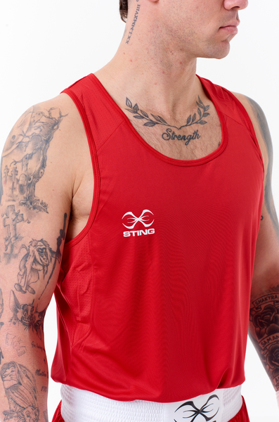 Adult Male Mettle Singlet-Red – STING USA