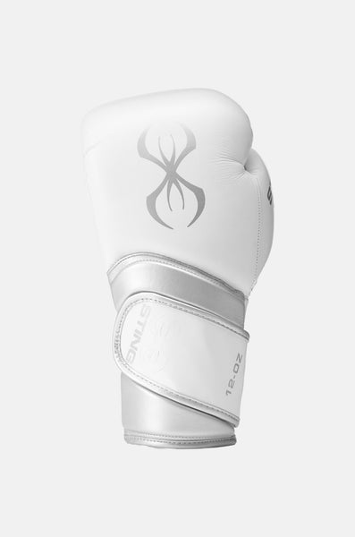 STING Viper X Velcro Boxing Gloves-White/Silver – STING USA